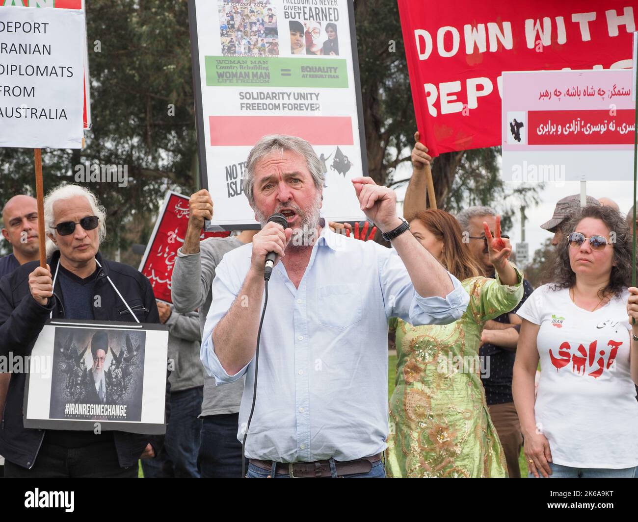 Freedom for Iran Rally at Parliament House 12 October 2022 Stock Photo ...