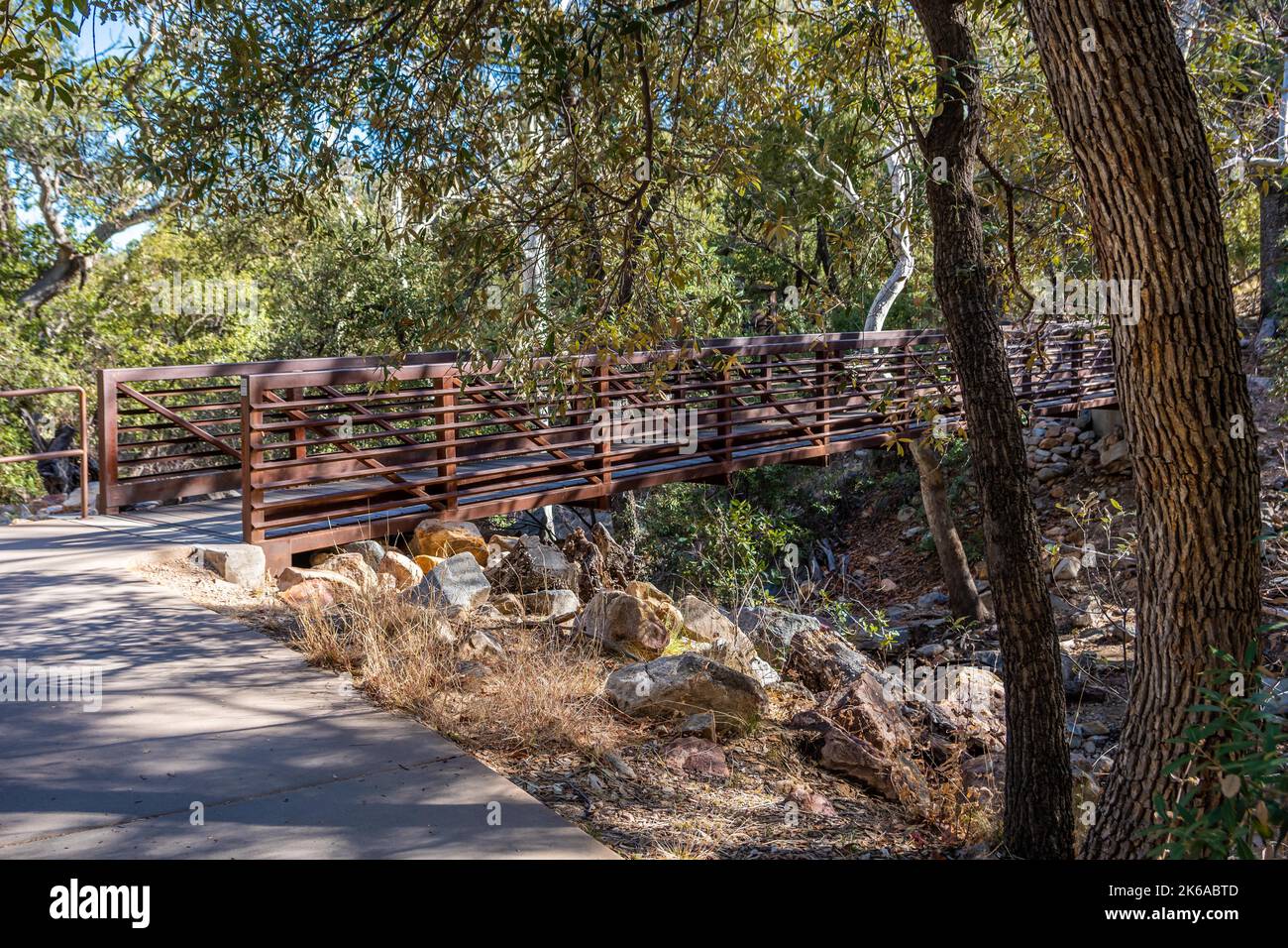 Scenic forest view while taking the trail of the preserve park Stock ...
