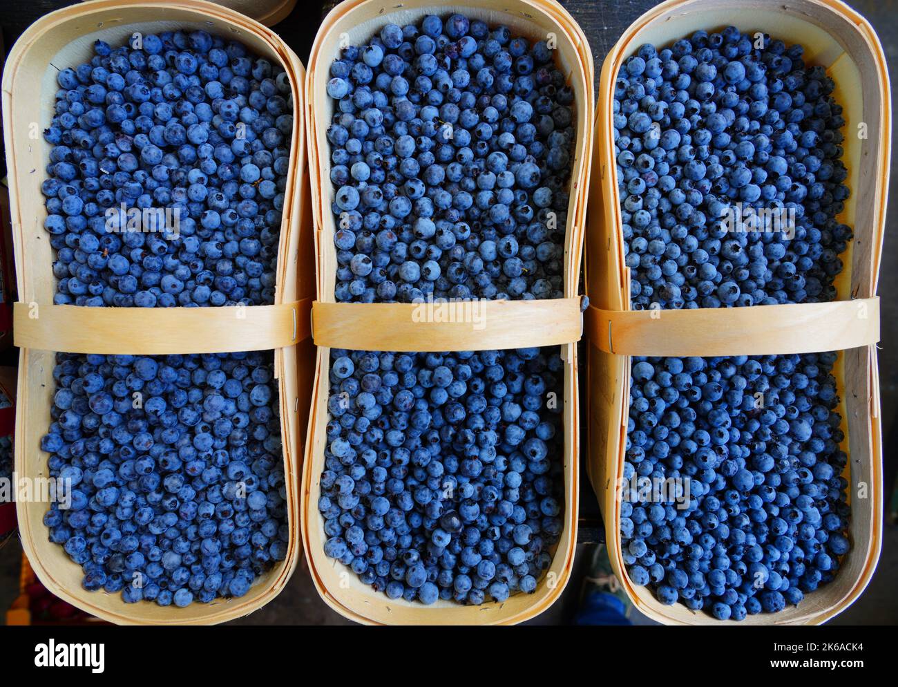 Fresh blueberry baskets for sale at a Canadian market Stock Photo - Alamy