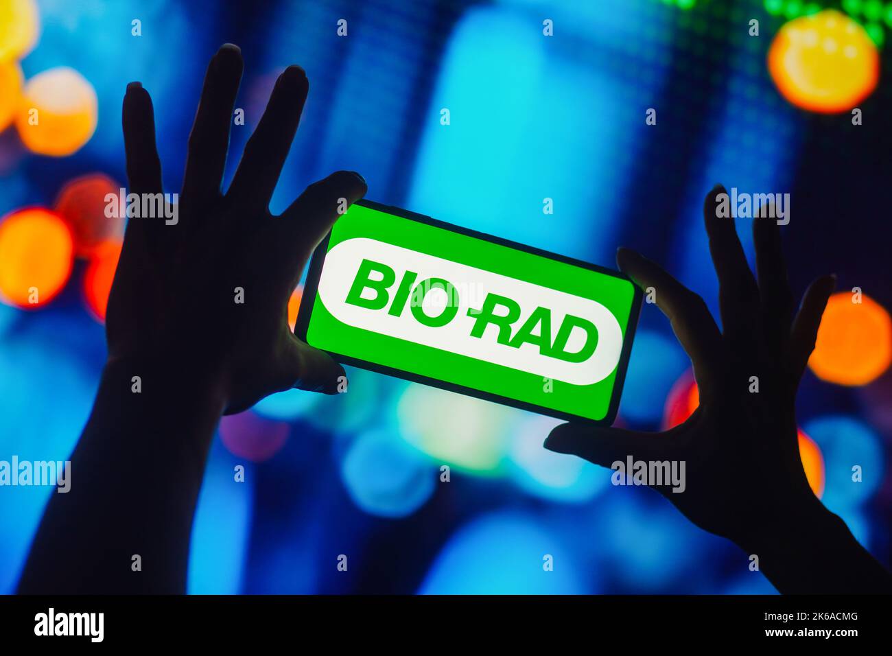 In this photo illustration, the Bio-Rad Laboratories logo is displayed ...
