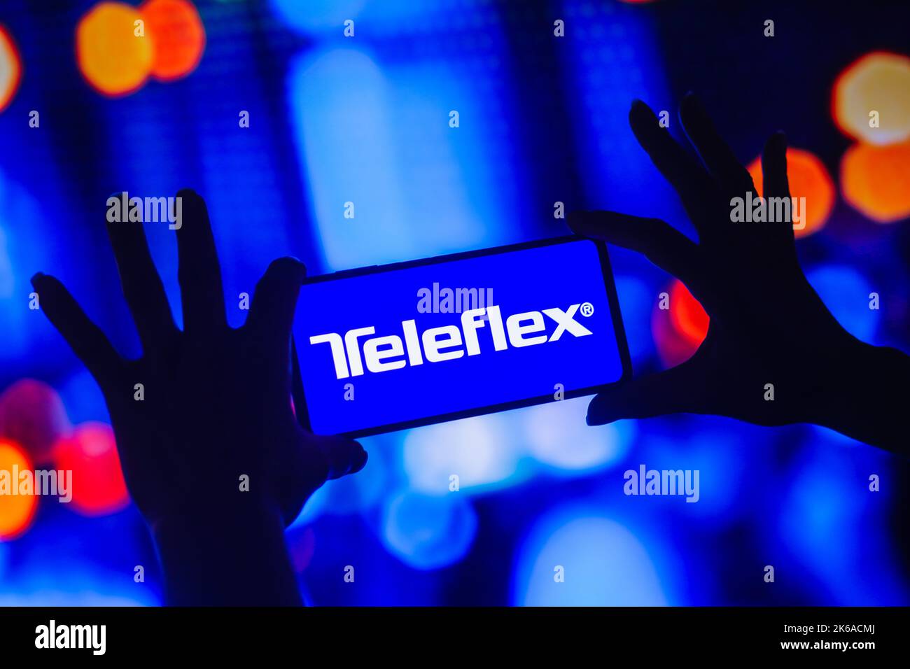 In this photo illustration, the Teleflex Incorporated logo is displayed ...