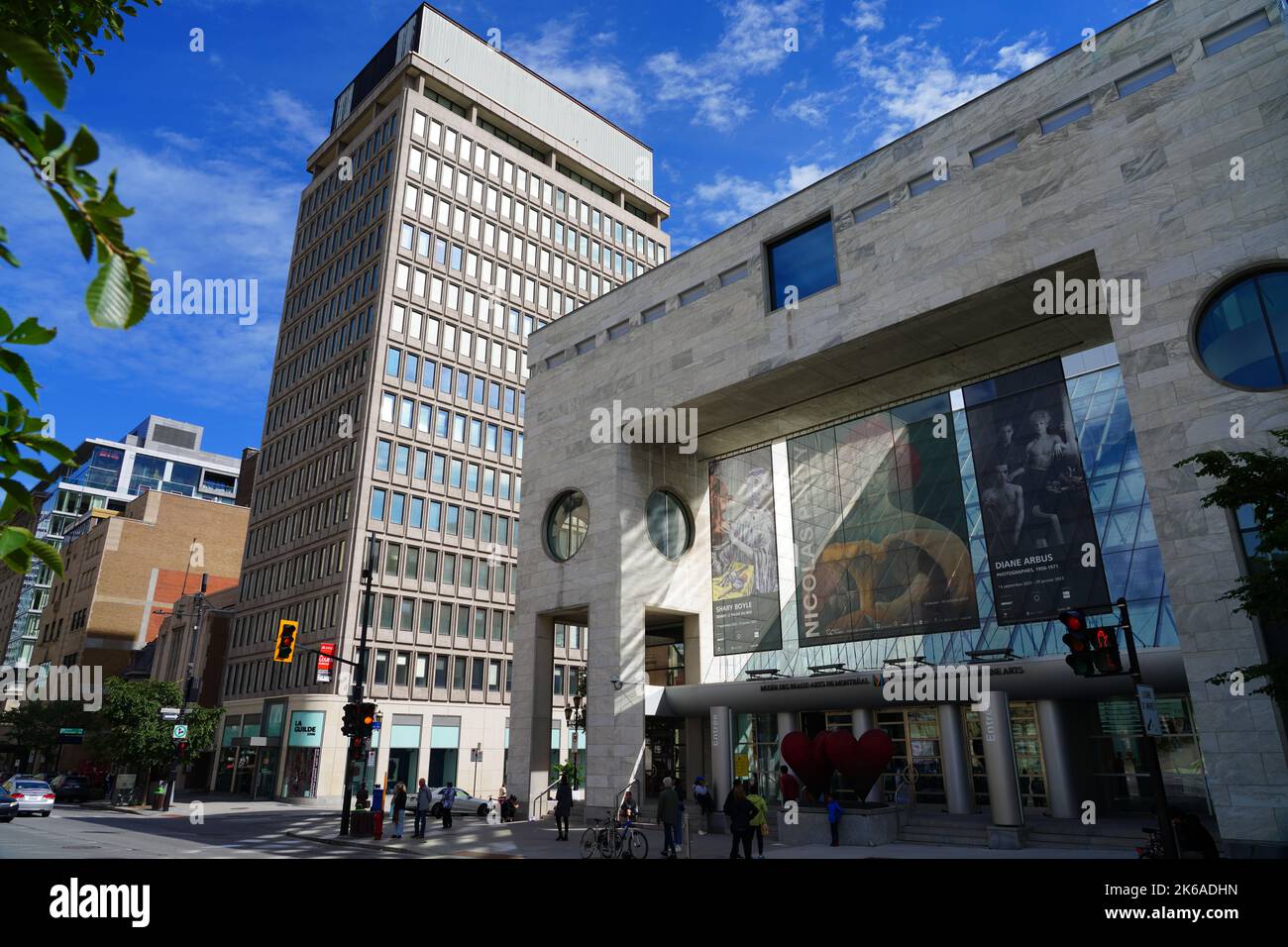 MONTREAL, CANADA -17 SEP 2022- View of Musee des Beaux-Arts de Montreal ...