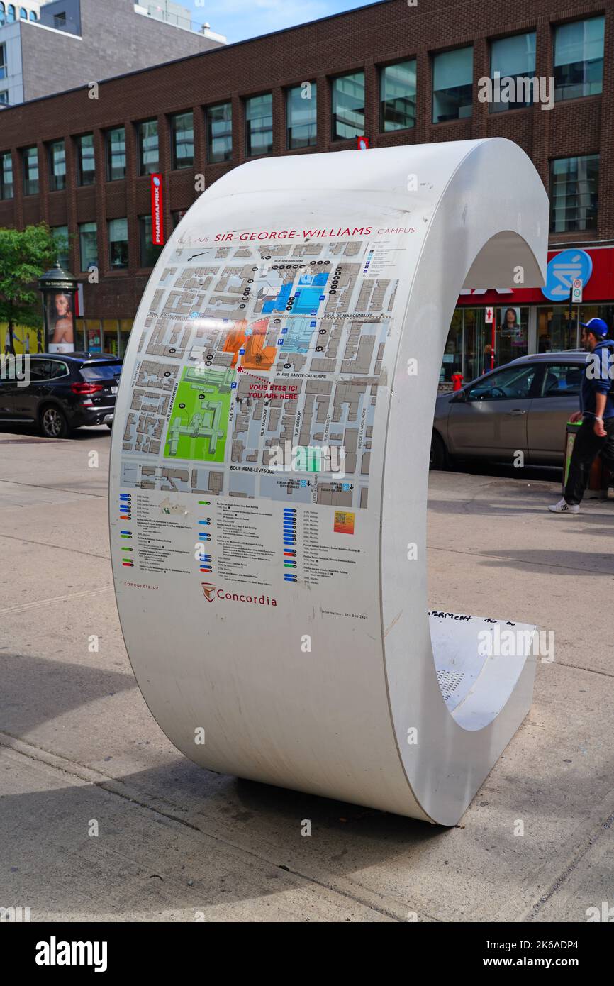 MONTREAL, CANADA -17 SEP 2022- View of the campus of Concordia ...