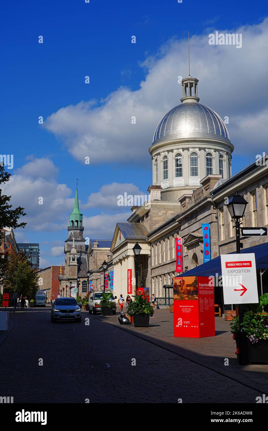 MONTREAL, CANADA -16 SEP 2022- View of the Marche Bonsecours ...