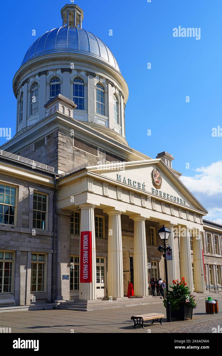 MONTREAL, CANADA -16 SEP 2022- View of the Marche Bonsecours ...