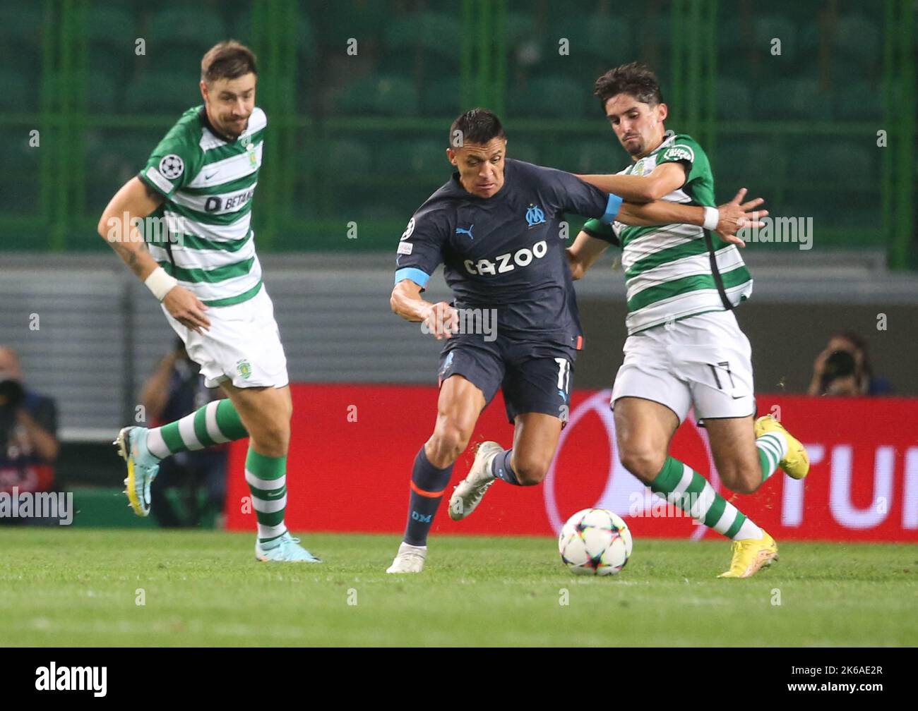 Lisbon, Portugal. 12th Oct, 2022. Alexis Sanchez of Olympique Marseille ...