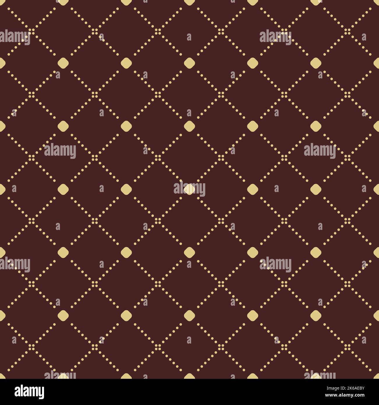 Geometric brown and golden dotted vector pattern. Seamless abstract ...