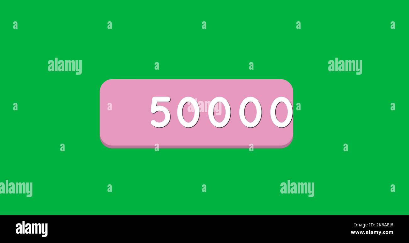 Image of 50000 messages over green background. Social media ...