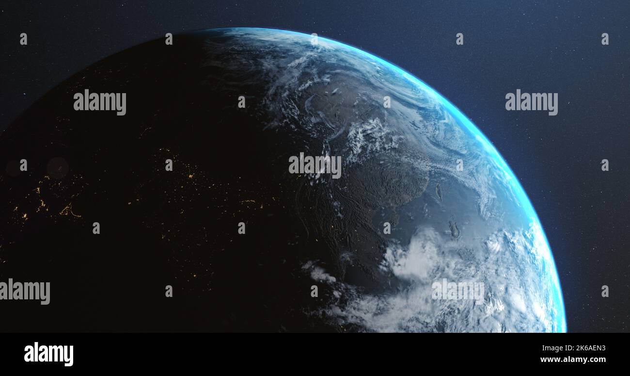 Image of satellite photo of earth visible from space. Cosmos, universe ...