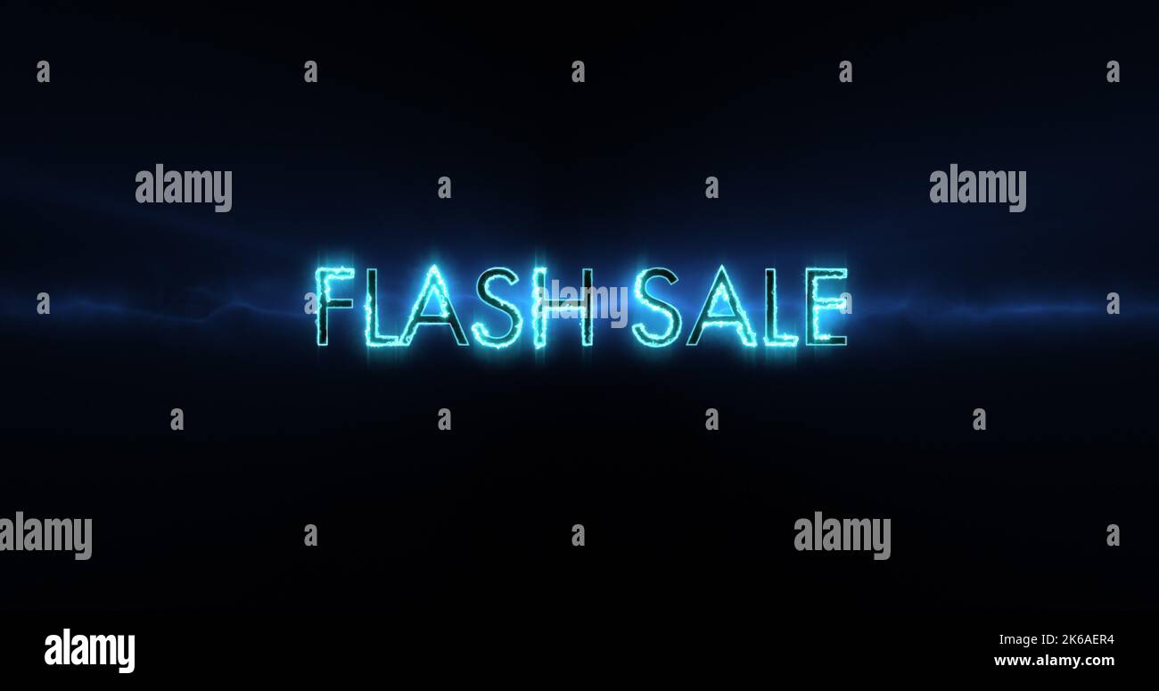 Image of blue flash sale on black background. Trade, online shopping ...