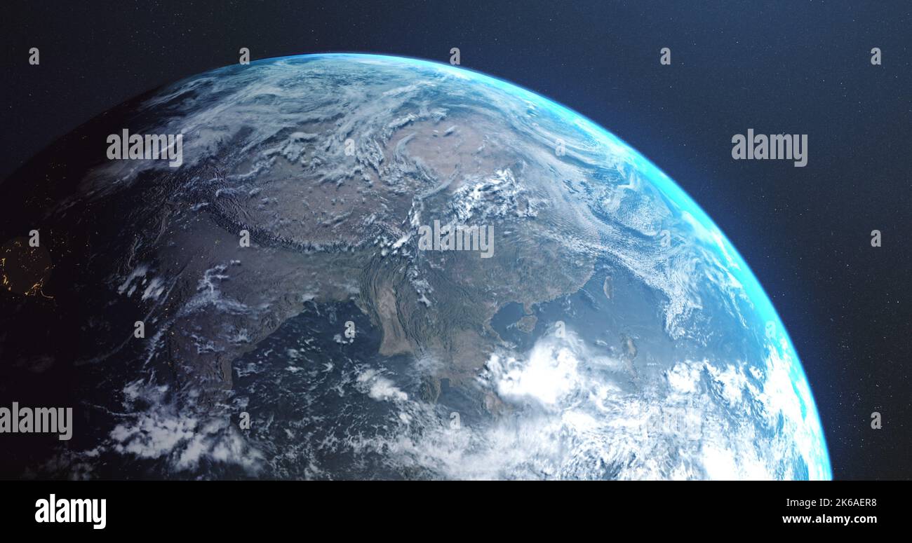 Image of satellite photo of earth visible from space. Cosmos, universe ...
