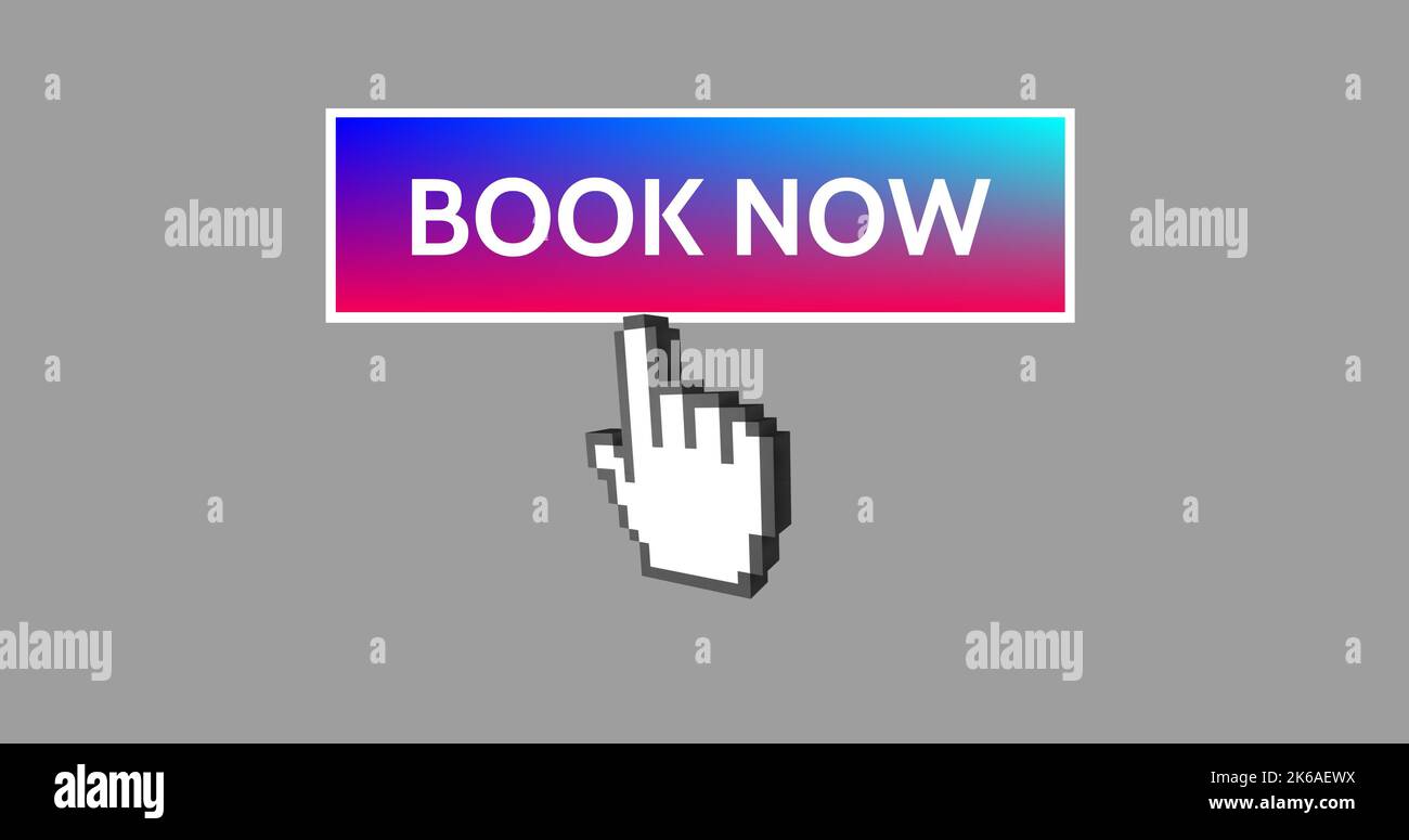 Image of book bow and hand over grey background. Social media ...