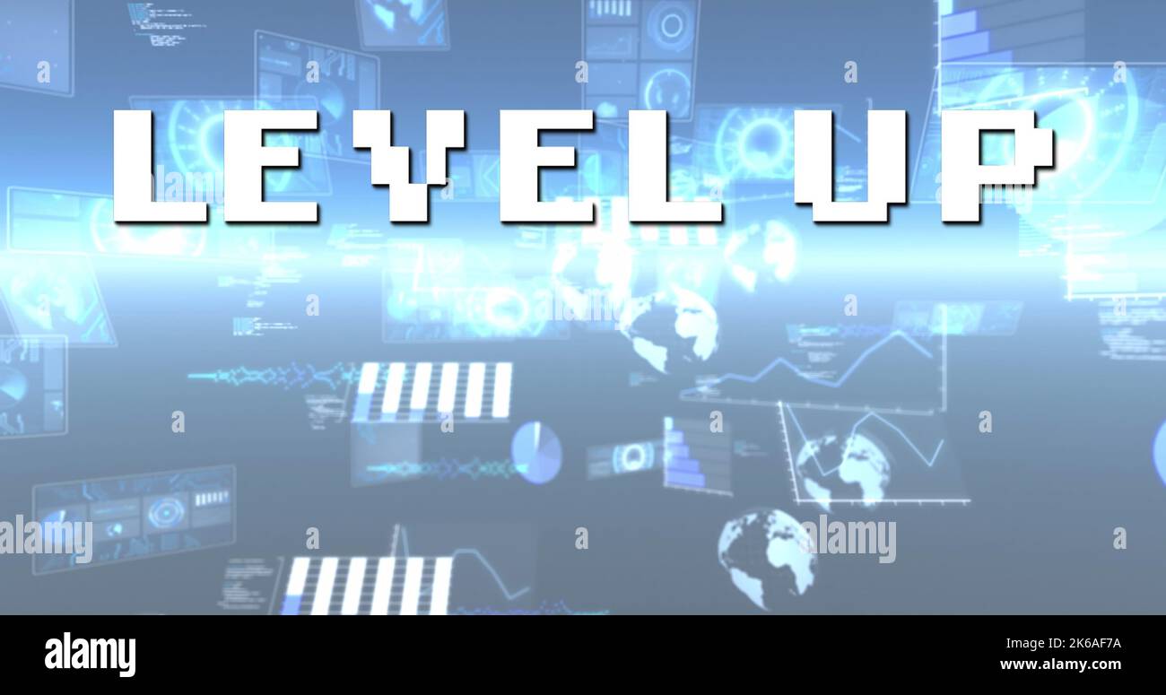 Animation infographic interface over lens hi-res stock photography and images - Alamy