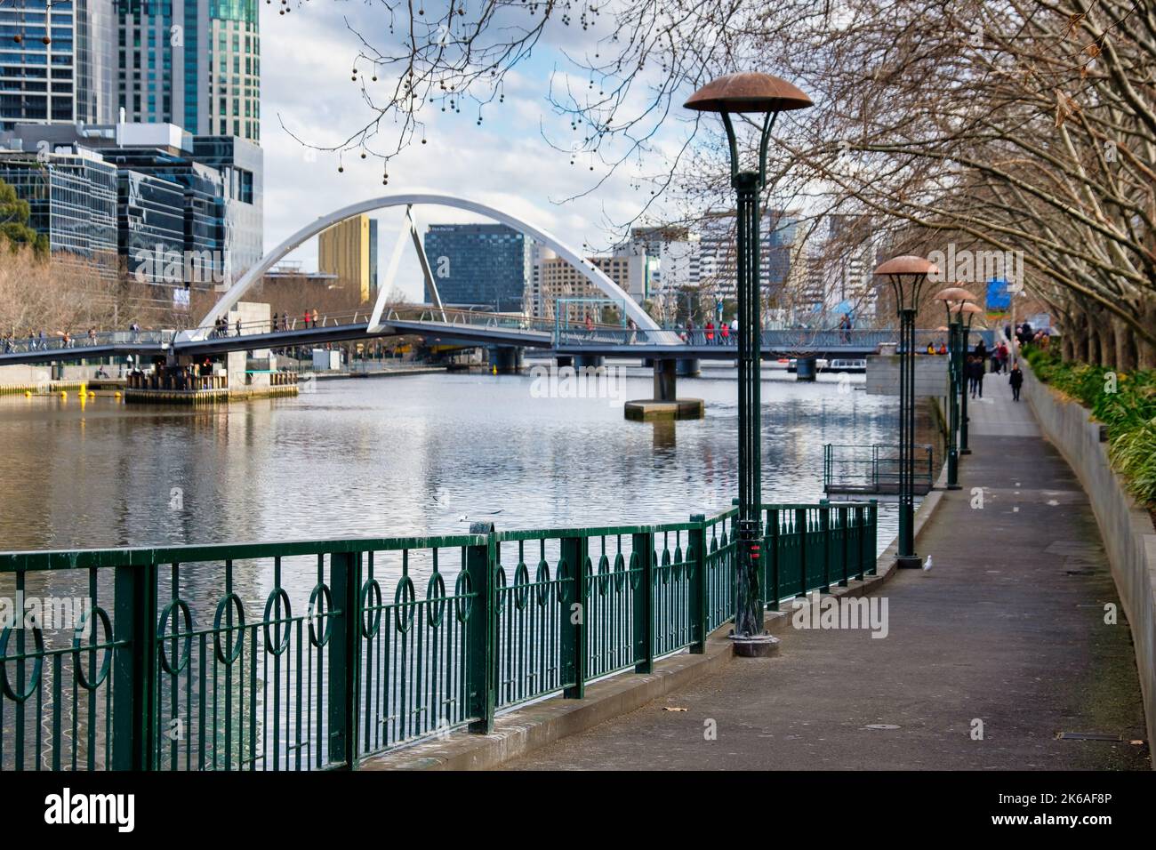 Flinders Walk between the Evan Walker Bridge and the Princess Bridge ...