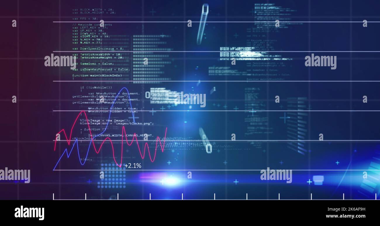 Image of diverse data and graphs processing in navy digital space ...