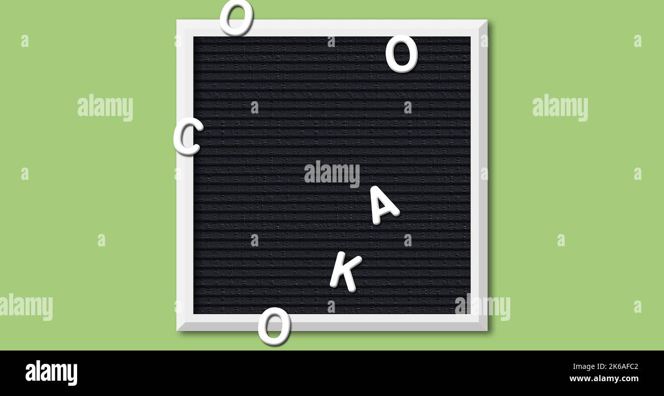 Image of scattered back to school on board over green background. Back ...