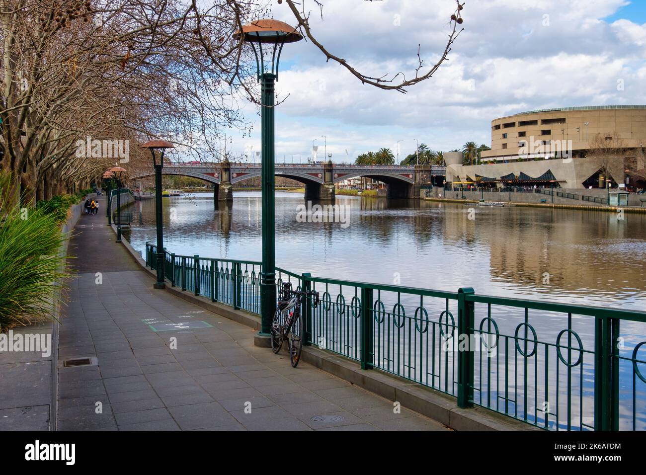 Flinders Walk between the Princess Bridge and the Evan Walker Bridge ...