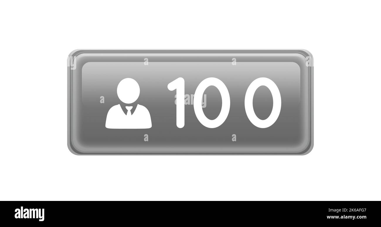 Image of 100 users on white background. Social media, communication ...