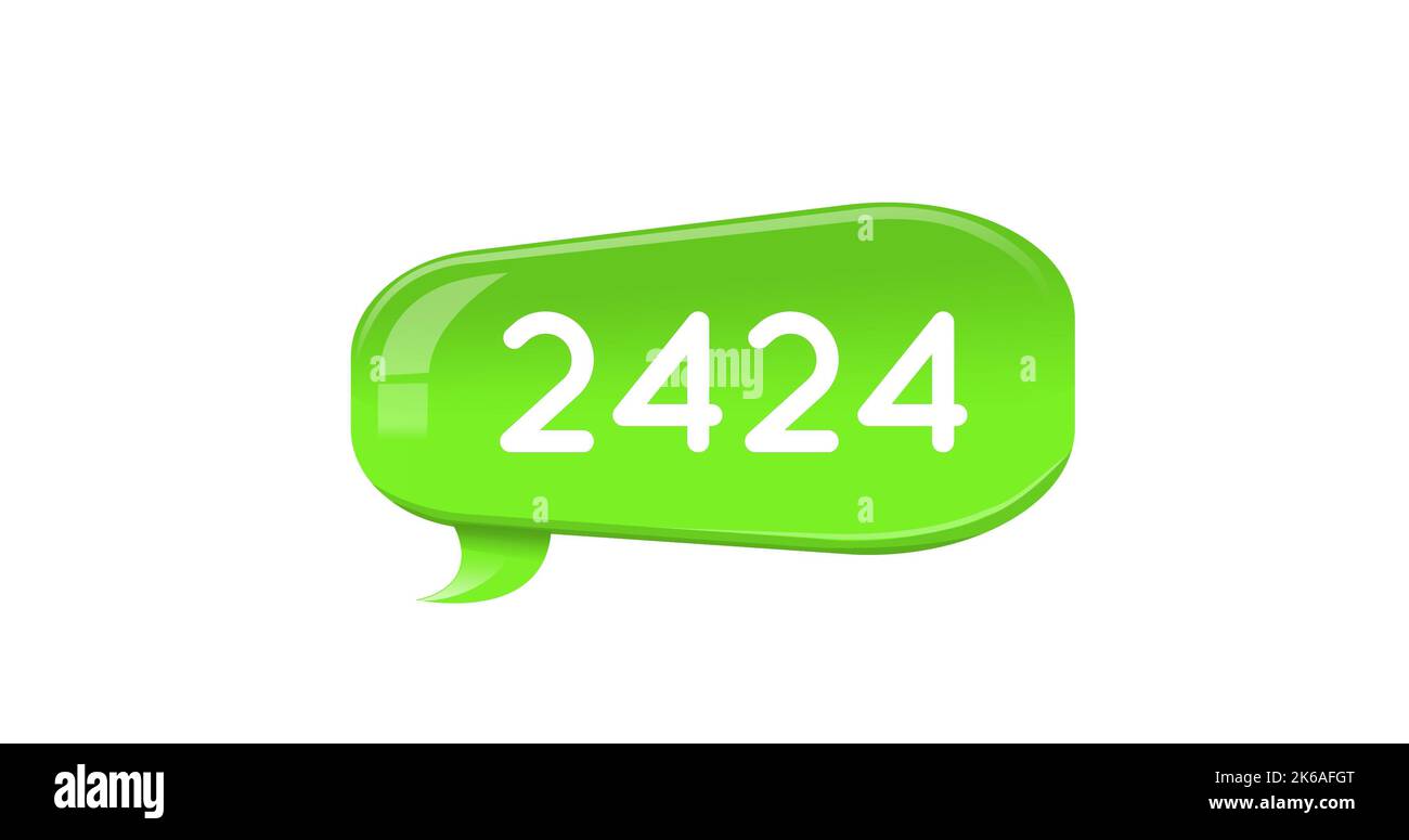 Image of 2424 messages on white background. Social media, communication ...
