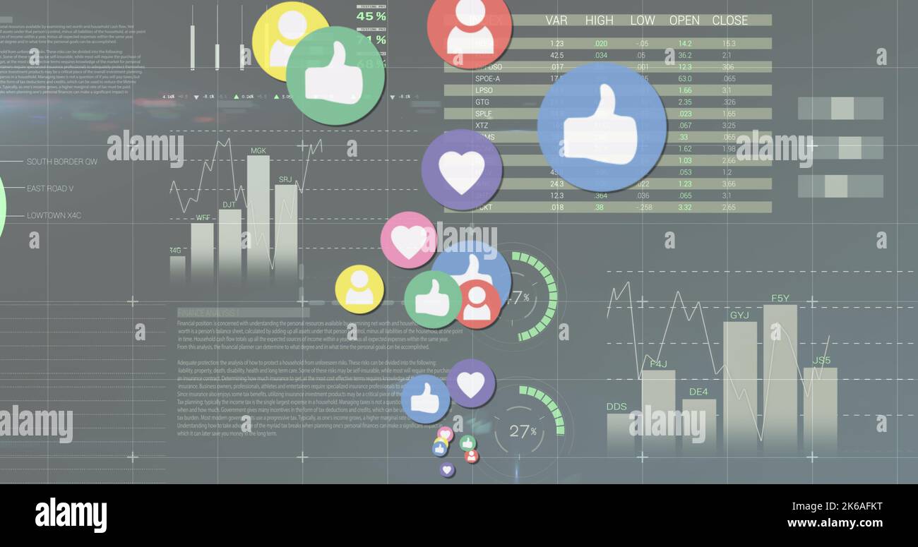 Animation social media reactions graphs hi-res stock photography and ...