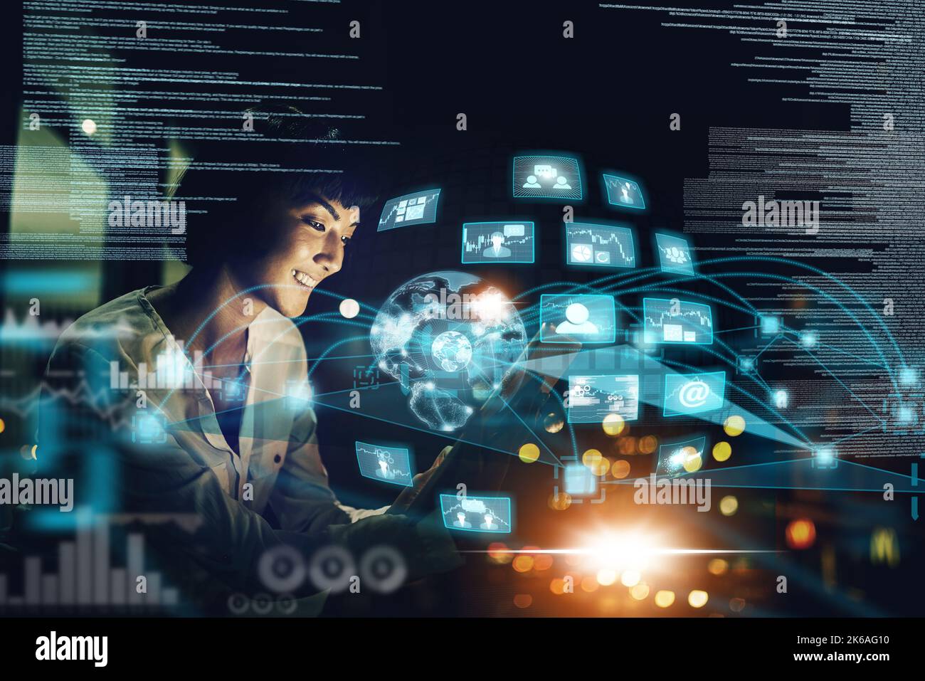 Overlay, blockchain and woman networking on a digital global ...