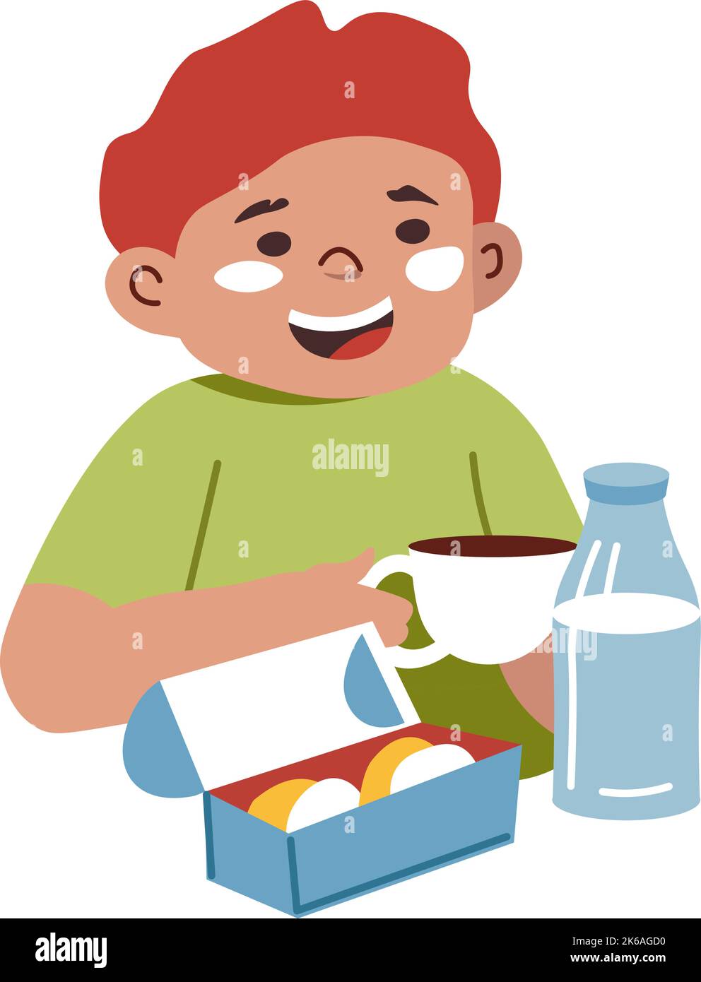 Happy child eating sweets Cut Out Stock Images & Pictures - Alamy