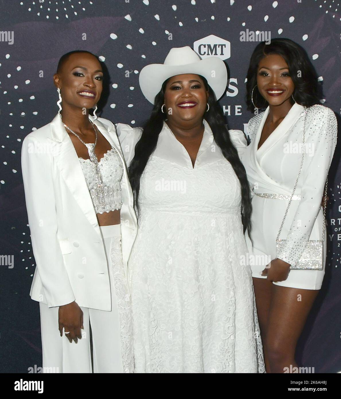 12 October 2022 - Nashville,Tennessee - Trea Swindle, Danica Hart and Devynn Hart of Chapel Hart ...