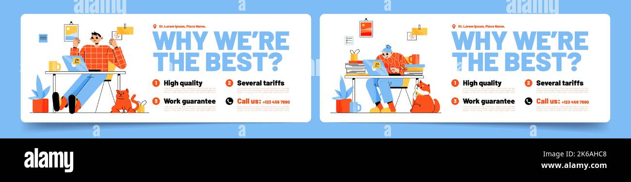 Why we are the best banners with people working in home office ...