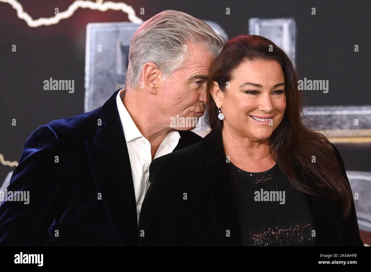 New York, USA. 12th Oct, 2022. (L-R) Actor Pierce Brosnan and Keely ...