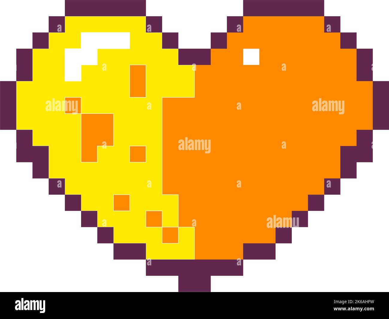 Pixelated heart, icon for game, lives or love Stock Vector Image & Art ...