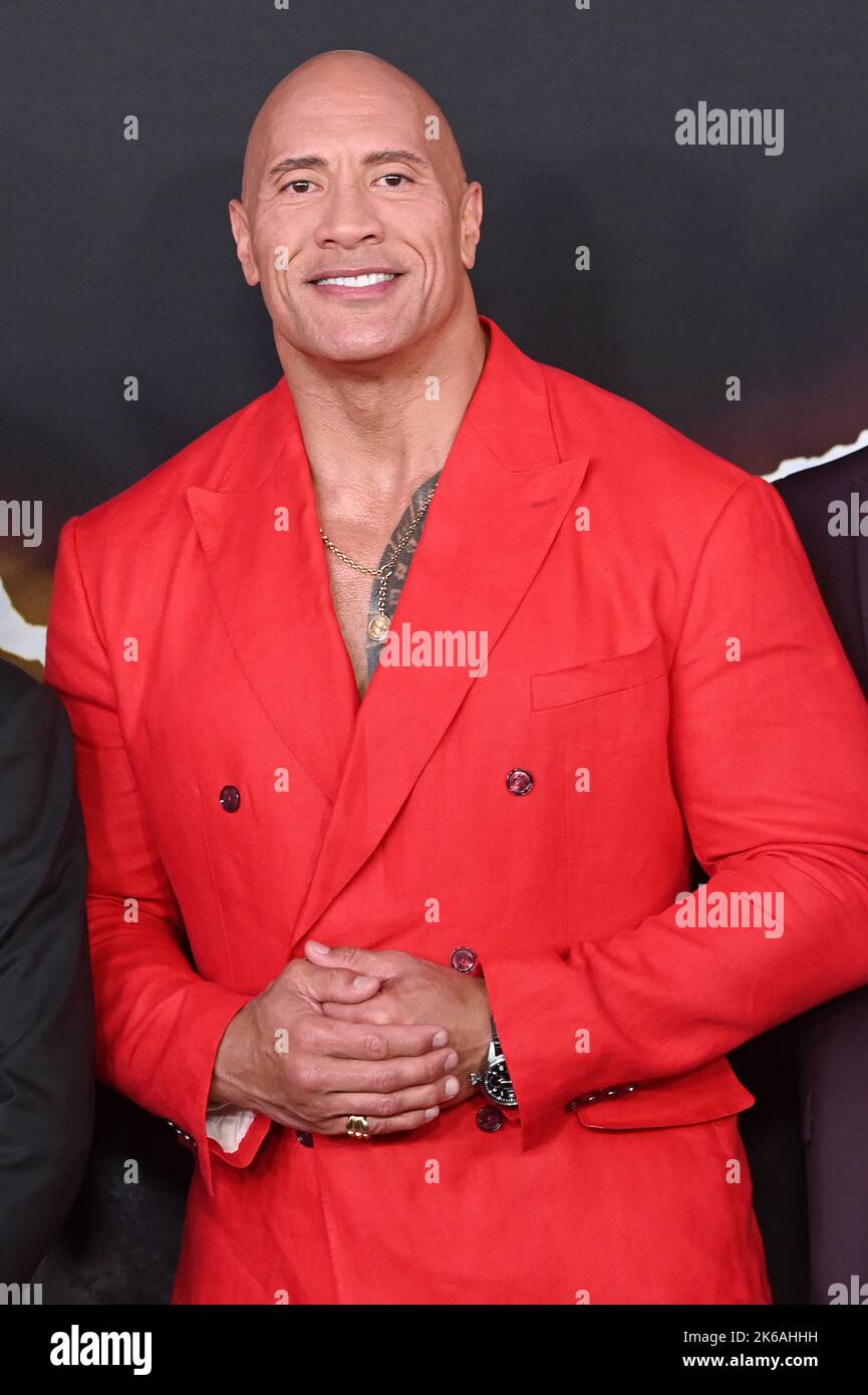 New York, USA. 12th Oct, 2022. Actor Dwayne Johnson attends the “Black ...