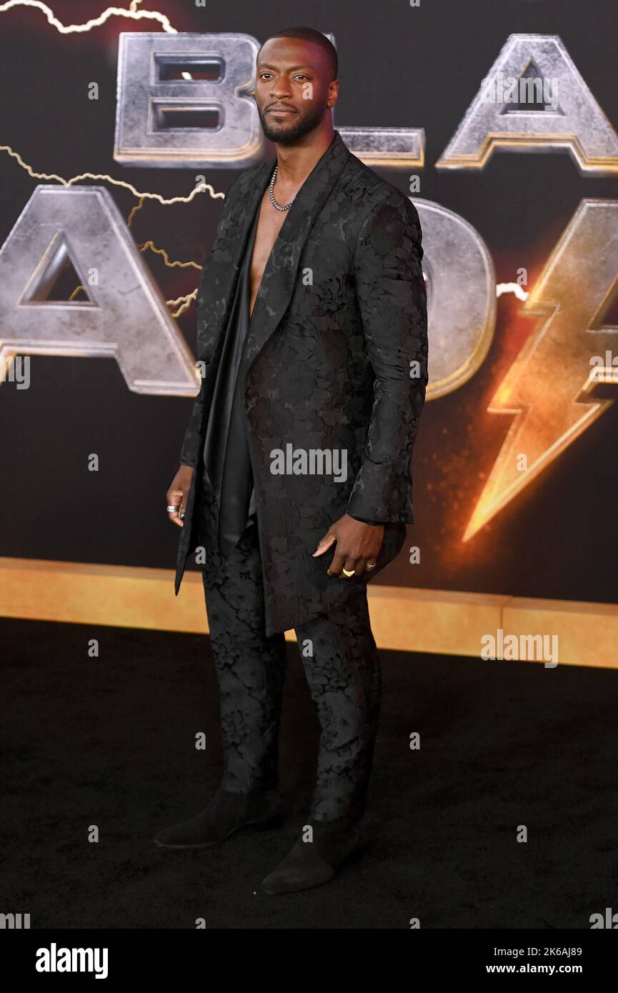 Actor Aldis Hodge attends the “Black Adam” premiere in Times Square ...