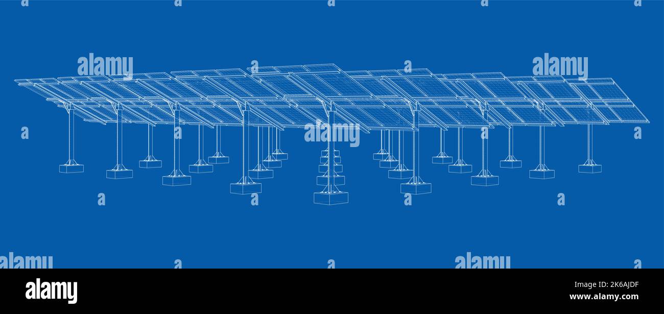 Solar Panel Field. Vector Stock Vector Image & Art - Alamy