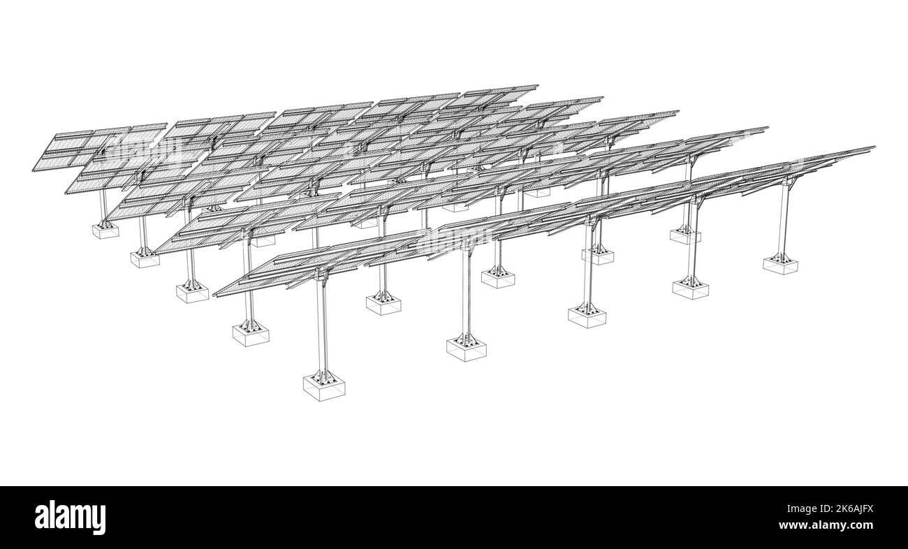 Solar Panel Field. Vector Stock Vector Image & Art - Alamy