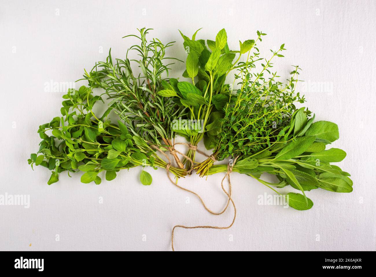 A closeup of different types of greens in white background Stock Photo ...