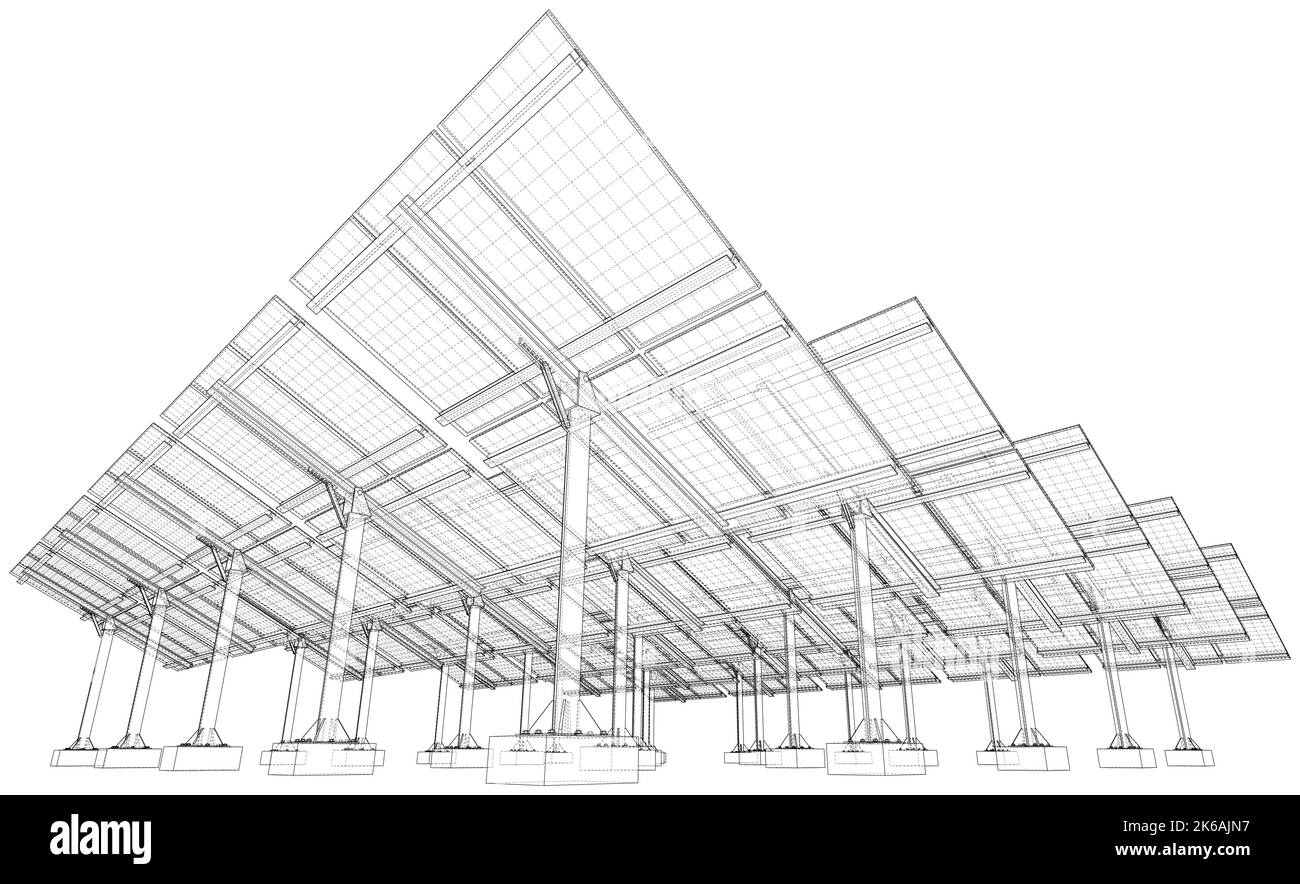 Solar Panel Field. Vector Stock Vector Image & Art - Alamy