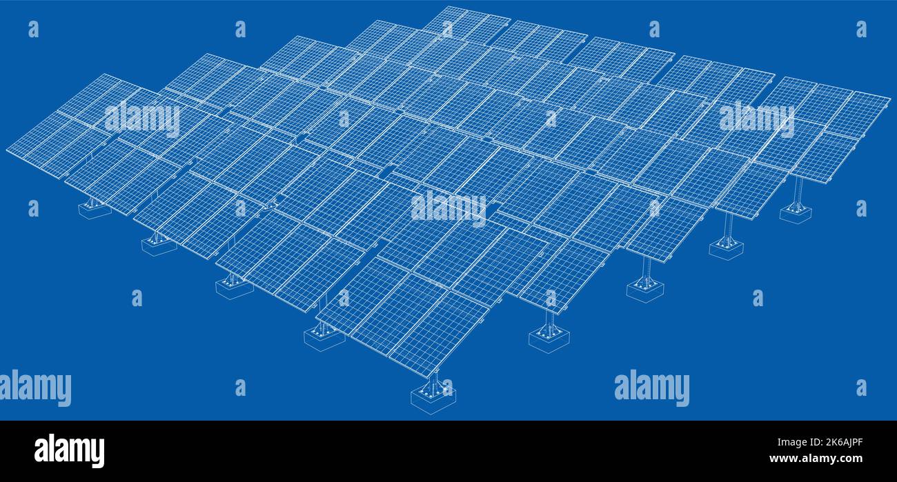 Solar Panel Field. Vector Stock Vector Image & Art - Alamy