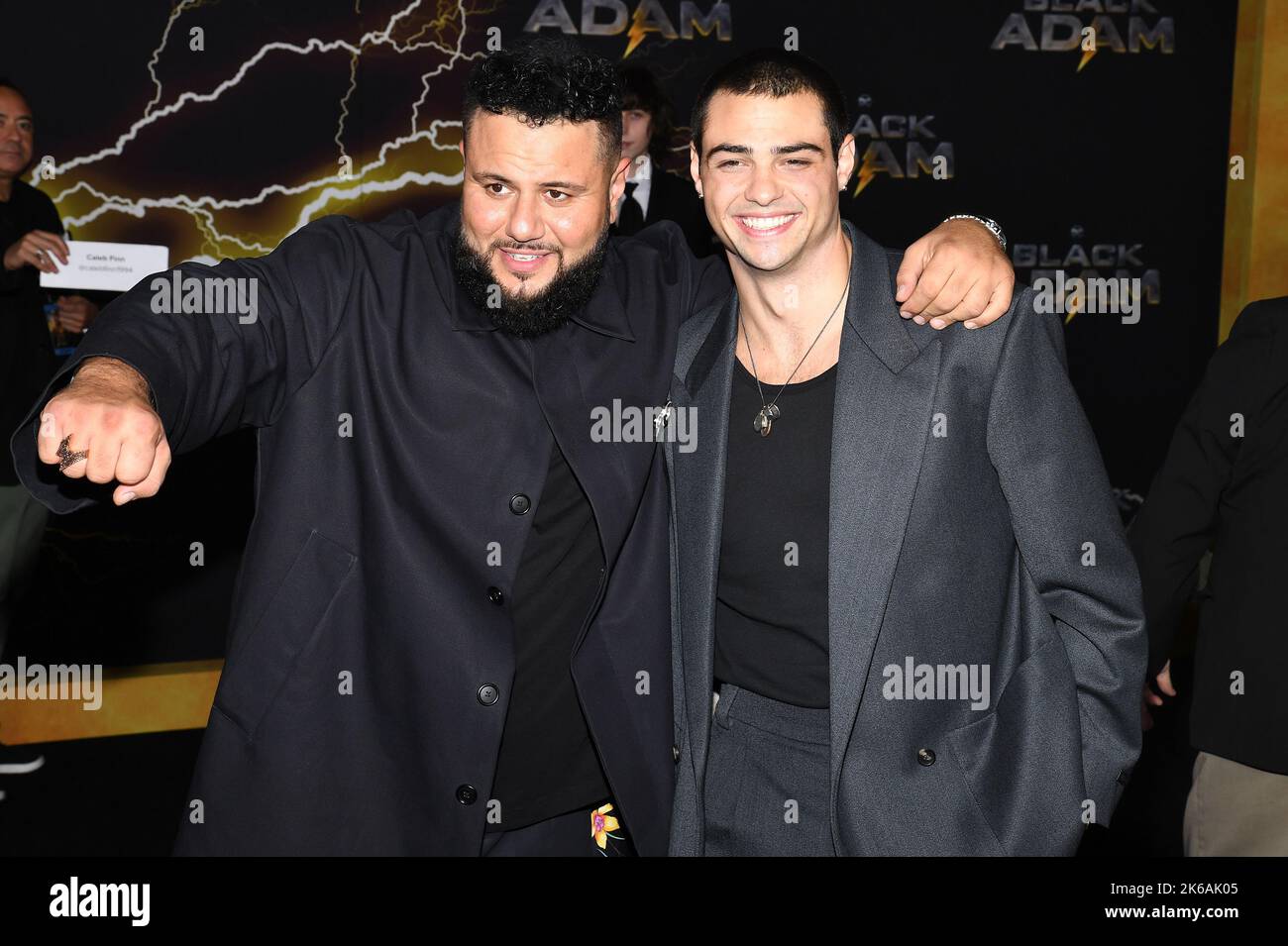 (L-R) Mohammed Amer and Noah Centineo attend the “Black Adam” premiere ...