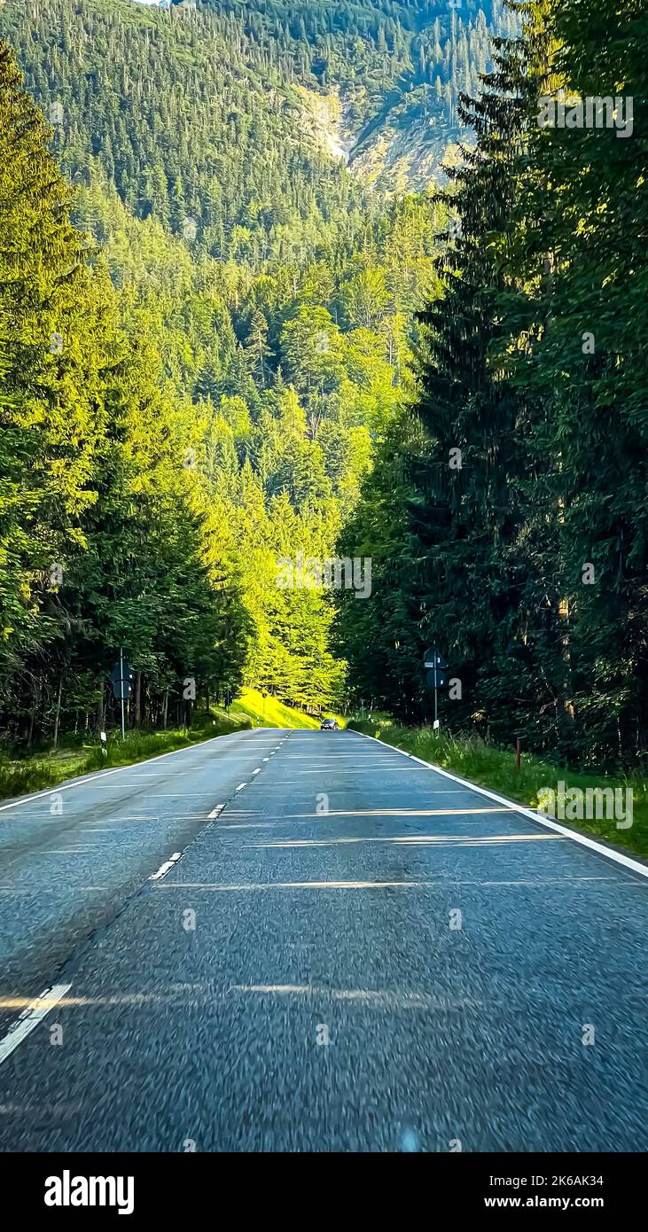 A german countryside road with a mesmerizing view of surrounding ...