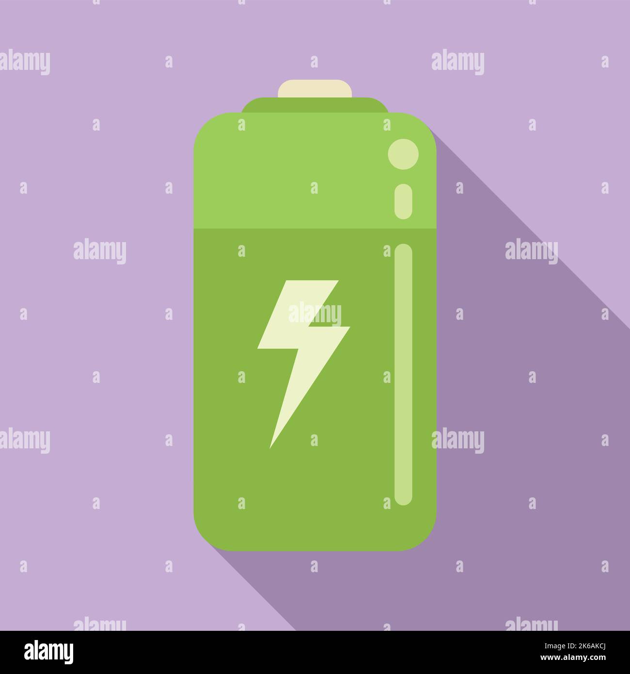 Energetic battery icon flat vector. Eco plant. Save ecology Stock ...