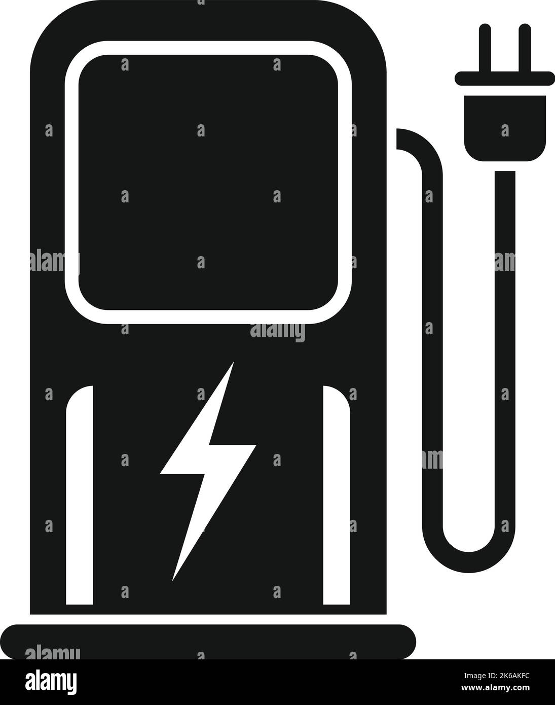 Eco fuel station icon simple vector. Clean nature. Solar plant Stock ...