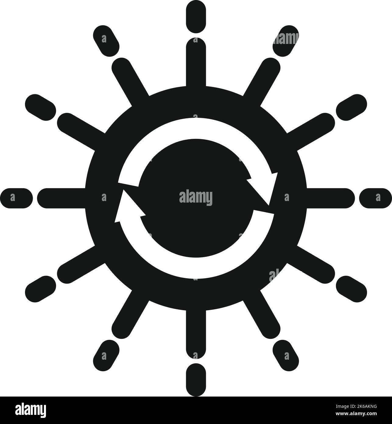 Recycle solar energy icon simple vector. Clean power. Eco safe Stock ...