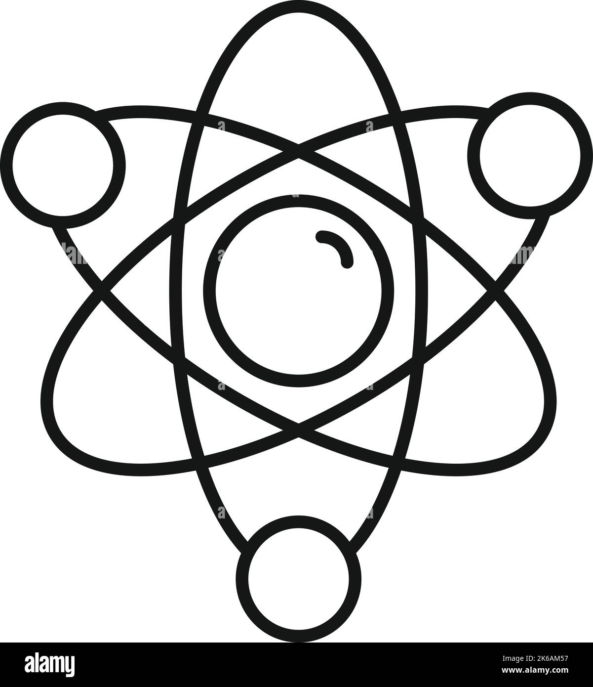 Global atom icon outline Stock Vector Images - Alamy