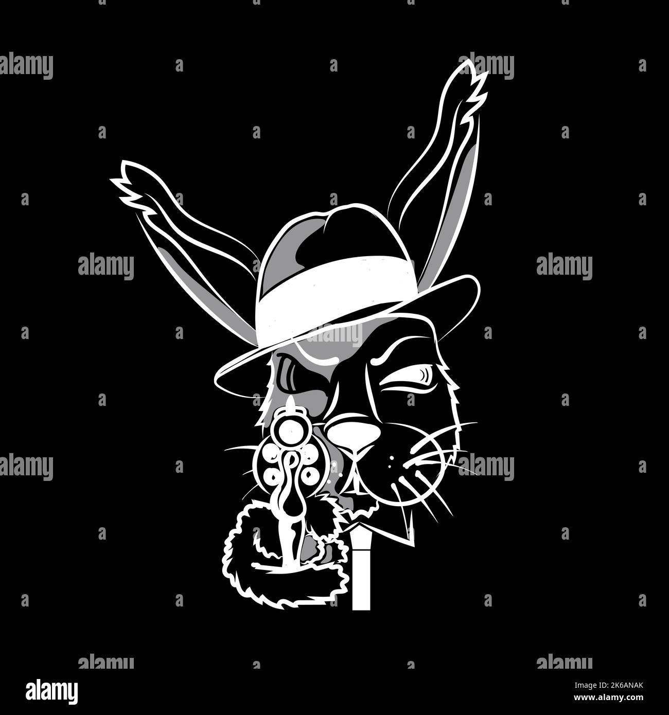 Cartoon gangster gun hat isolated hi-res stock photography and images ...