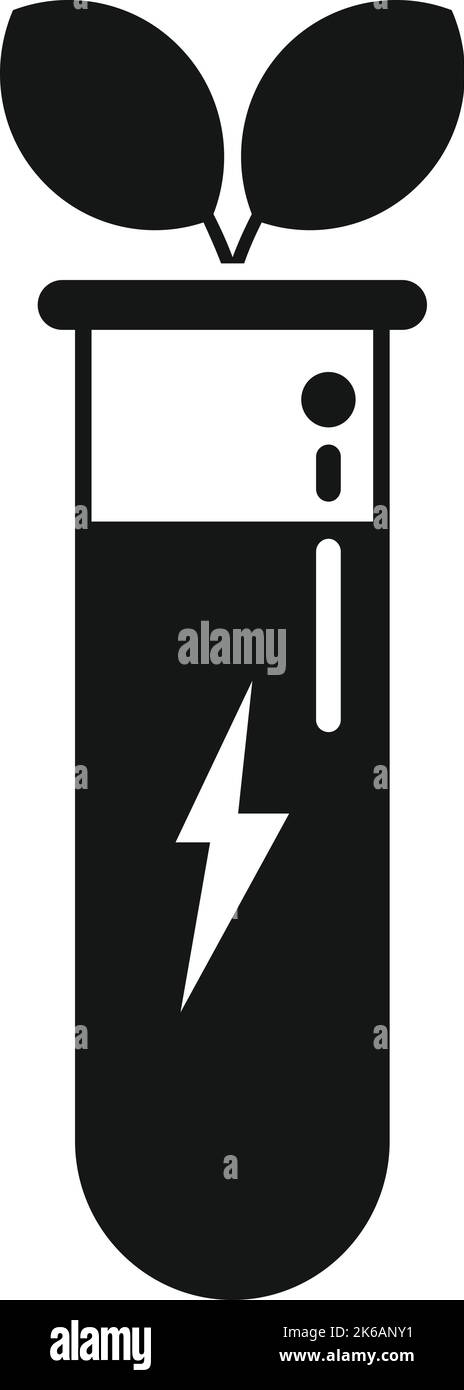 Eco test tube icon simple vector. Nature clean. Electric safe Stock ...