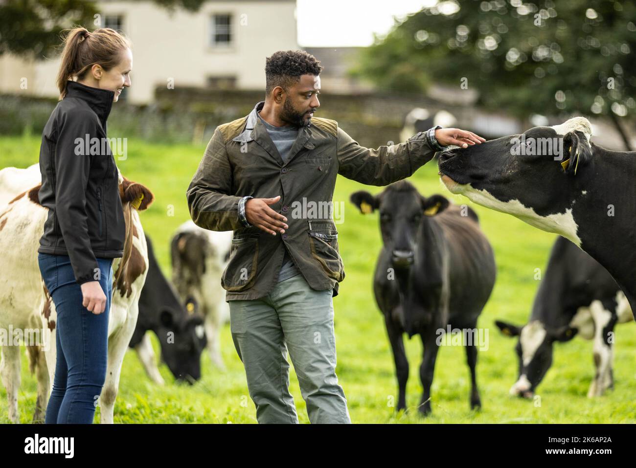 EDITORIAL USE ONLY JB Gill (centre) with Jo Lawrence, senior manager ...