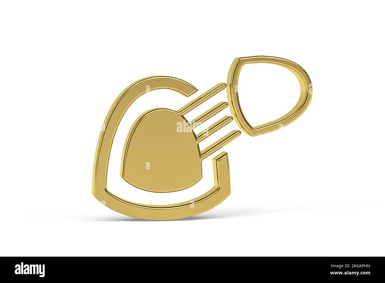 Golden 3d sensor icon isolated on white background - 3D render Stock ...