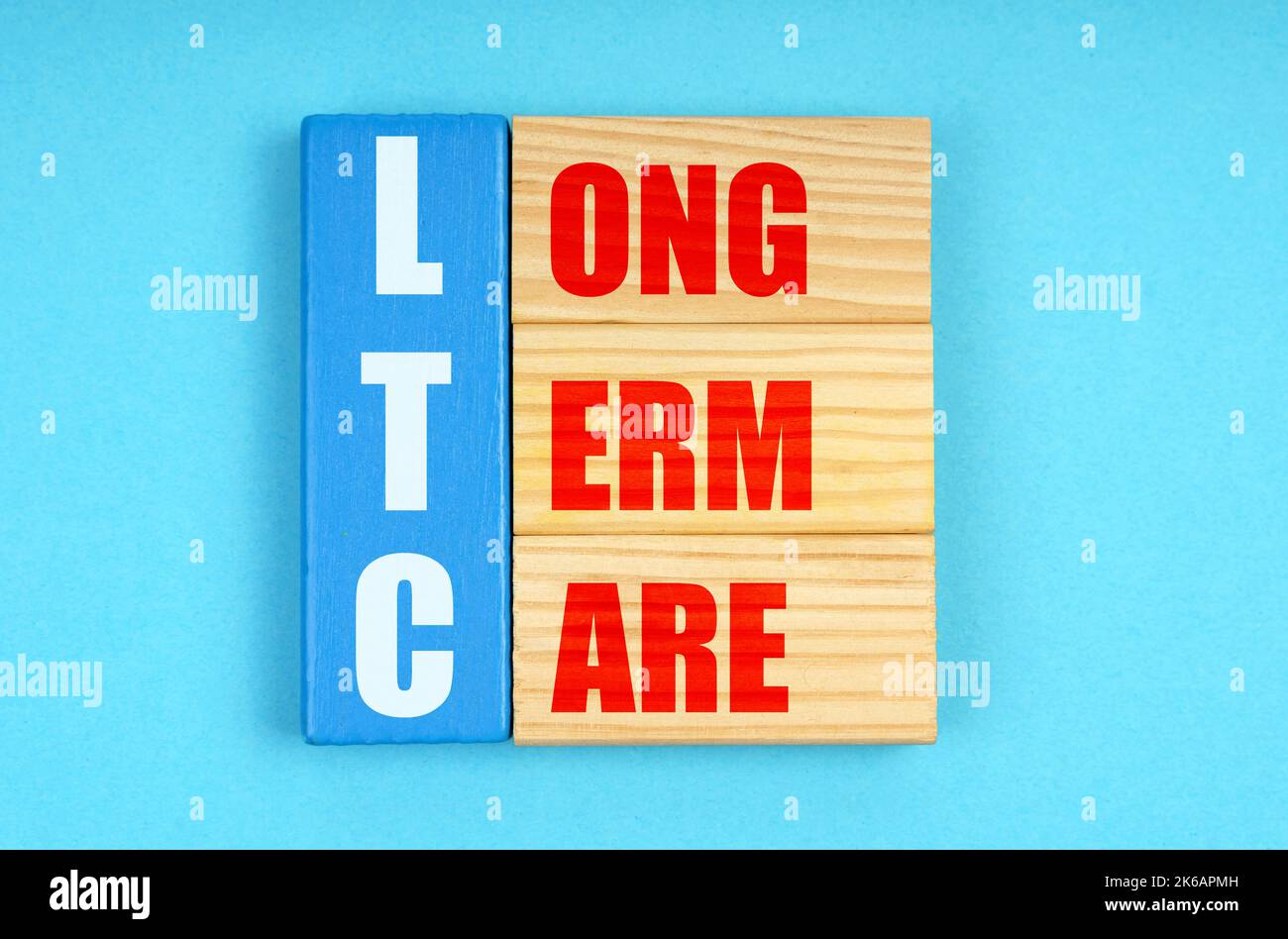 Medicine concept. On a blue background, wooden plaques with the ...