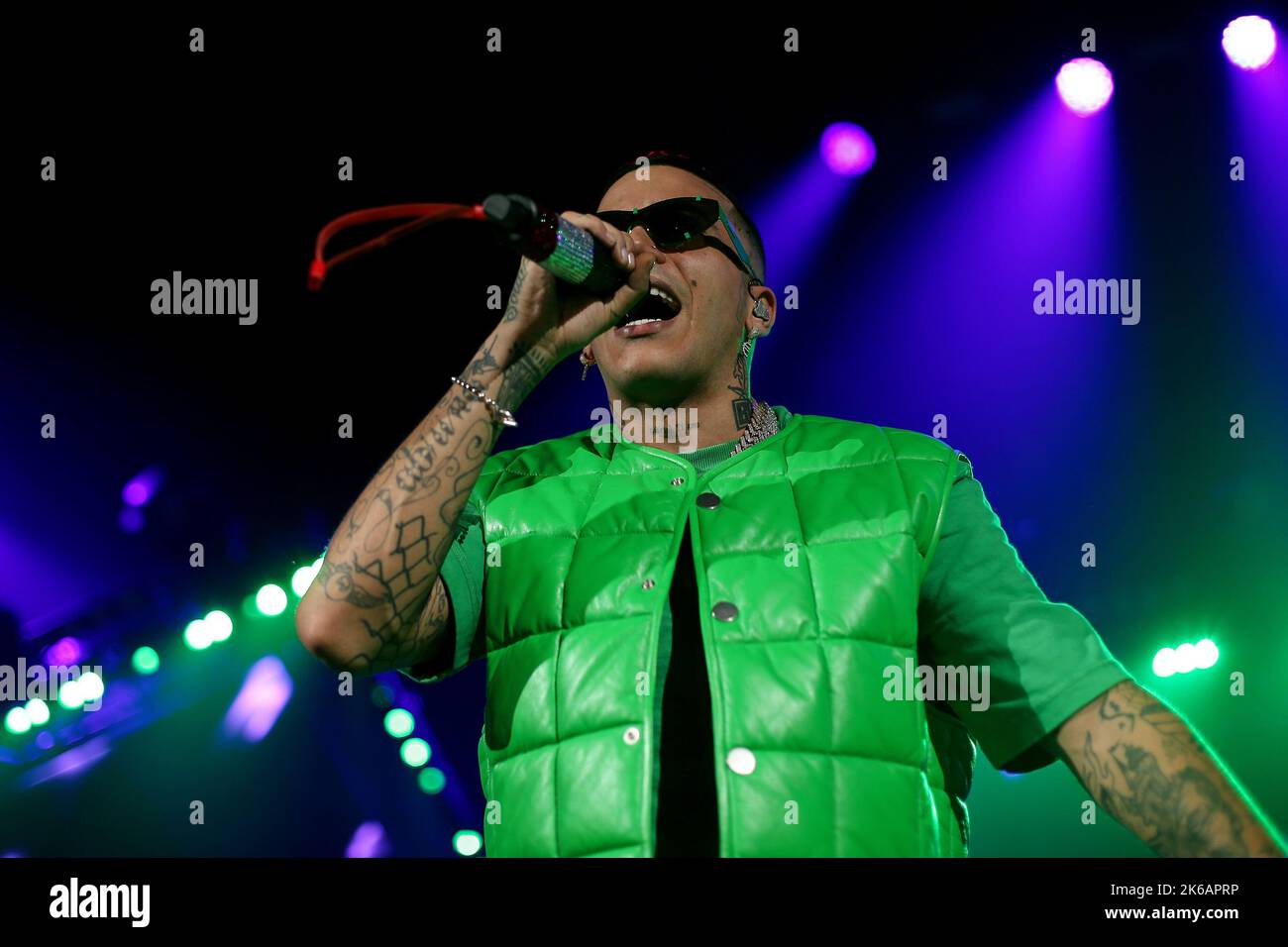 Sfera Ebbasta performs live on stage during Famoso Tour 2022 at Pala ...