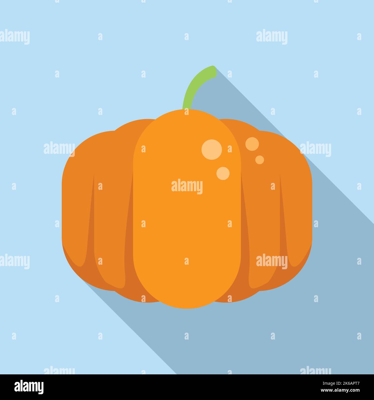 Field pumpkin icon flat vector. Farming garden. Food vegetable Stock ...